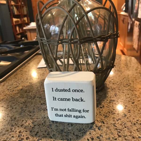 Small Desk Sign With Inspirational Quote (3"x3"), Office, Cubicle, or ...