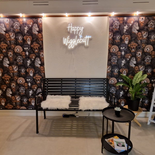 Funky Dog Wallpaper Vintage Animal Luxury Wall Decor Peel and Stick or ...