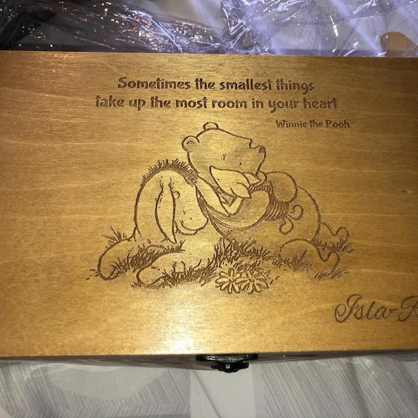 Custom Quote Wooden Box, Baby Memory Box, Personalized Jewelry Box ...
