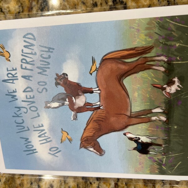 Pet Loss Sympathy Card - Horse | Dog | Cat | Goat | Rabbit | Pet Grief ...