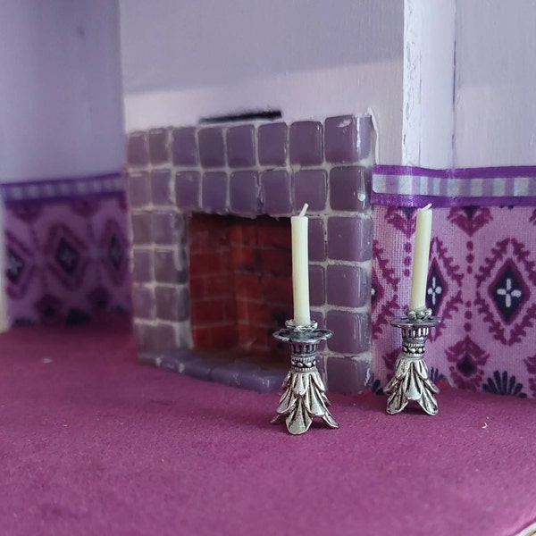 1:24 Half Scale Miniature Dollhouse White Fireplace - Etsy