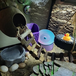 Aquarium Corner Cave Fish Tank Decoration, Axolotl Hide Underground ...