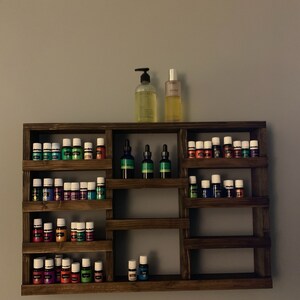 Essential Oil Storage, Essential Oil Shelf, Oil Rack, Farmhouse Decor ...