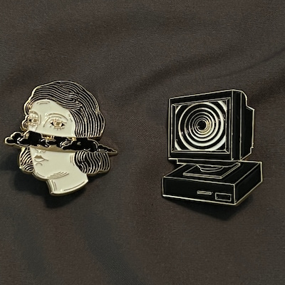 Computer Enamel Pin // Retro Psychedelic // Cute Pin // Pins - Etsy