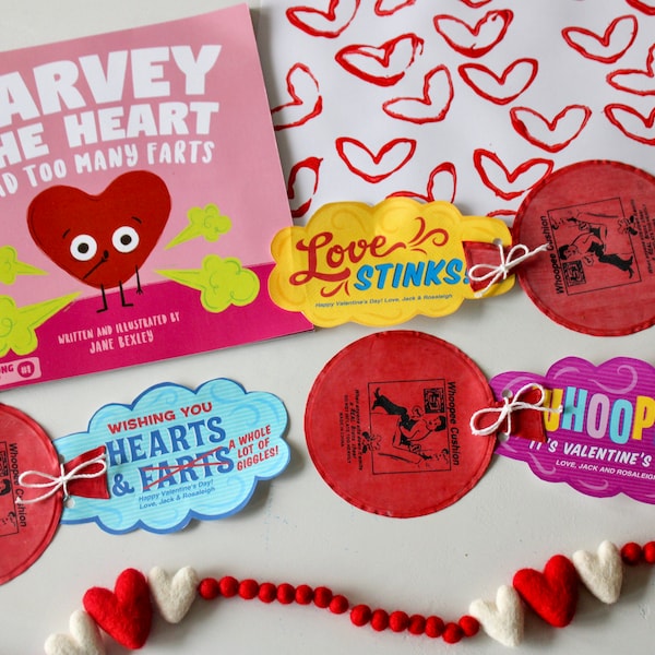 Whoopee Cushion Kids Valentine Printable - Kids Valentines, School ...