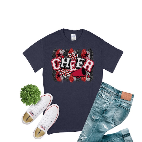 Cheer Sublimation, Cheer Brush Strokes Sublimation Design, Cheerleader ...