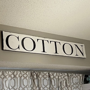 Cotton Sign / You Pick Size /farmhouse Sign / Hand Painted Distressed ...