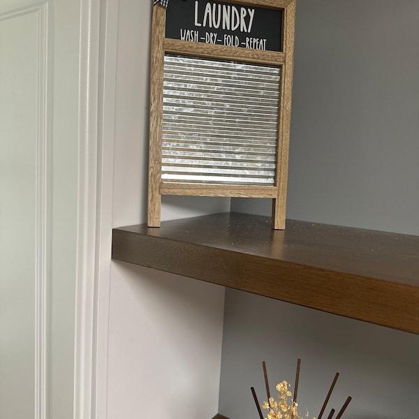 Laundry Room Decor - Washboard Sign - Wash Dry Fold Repeat - Farmhouse ...