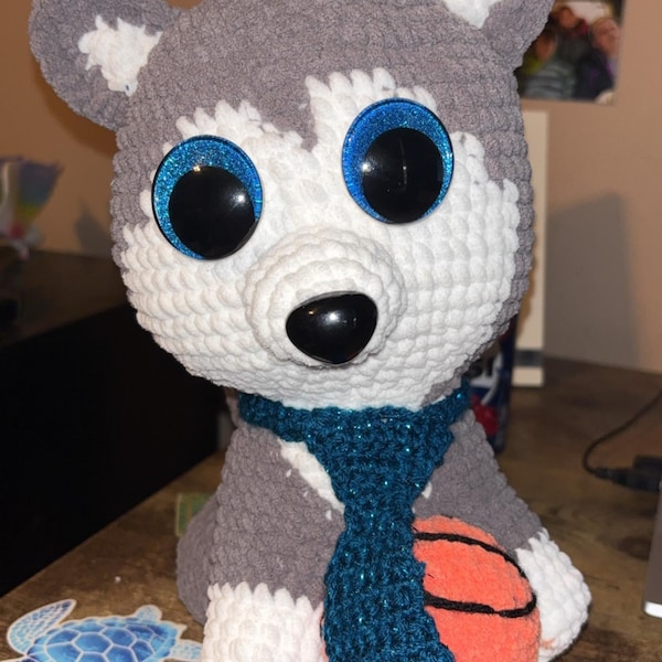 Crochet Dog Pattern Bobo the Husky Puppy Plushie. Amigurumi Dog Pattern ...