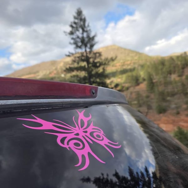 Y2k Butterfly Neo Tramp Stamp Tribal Car Decal / Holographic Vinyl - Etsy