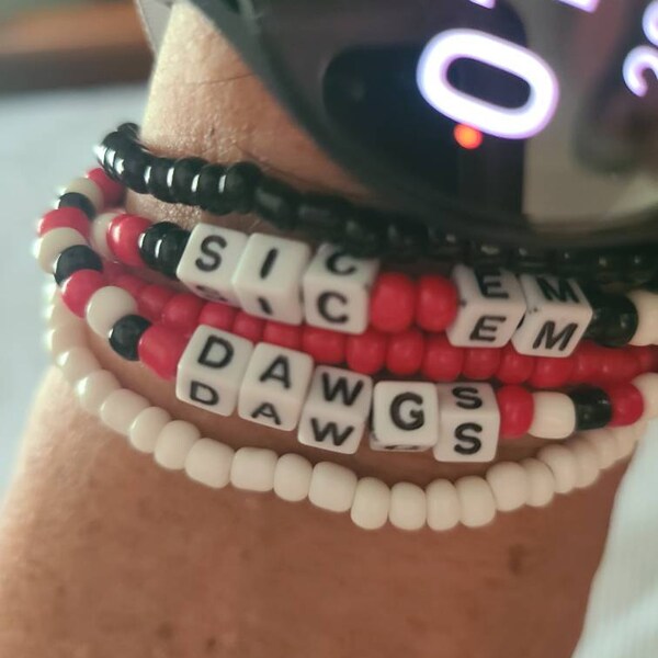 Savannah Bananas - *large Beads* - Baseball Themed Bracelet Stack - Etsy