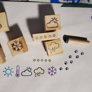 Recycling Bin Small Rubber Stamp Recycling Day Planner Stamp Small ...