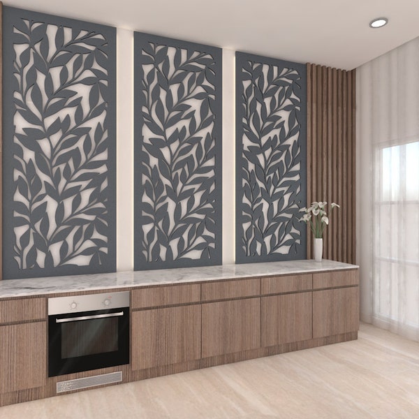 Panel Leafs Collection, Vector Files, for Laser Cut, Cnc, Digital Files ...