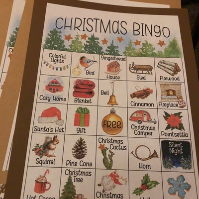 Printable Christmas Bingo Game Activity With 50 Unique Cards for Kids ...