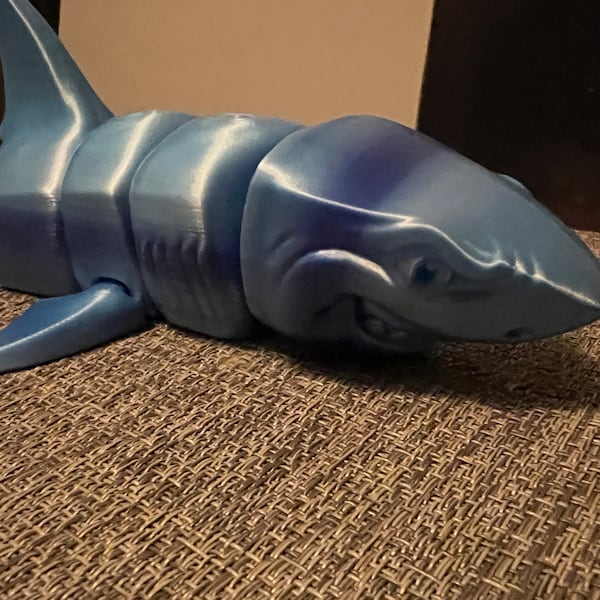 Great White Shark Digital .STL File for 3d Printing, Articulated Fidget ...