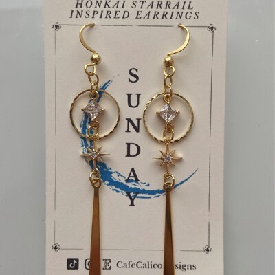 Sunday Earrings Honkai Star Rail Inspired Earrings Cosplay Earrings ...