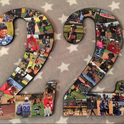 Wooden Number Picture Collage 2 Numbers/new STYLE - Etsy