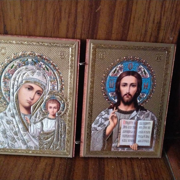 Folding Icon | Double Icon | Jesus Christ Mother of God | Orthodox Icon ...