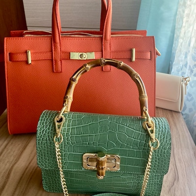 Italian Handmade Leather Bags for Woman L L Elegant Leather Tote From ...