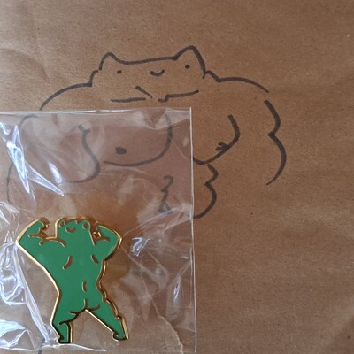 Leg Day Larry Buff Muscle Frog Hard Enamel Pin - Etsy
