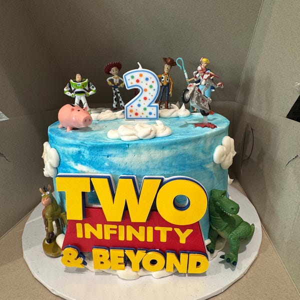 Two Infinity and Beyond Cake Topper 3D - Etsy