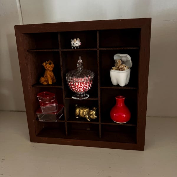 Wooden Curiosity Cabinet Printer Tray Letterbox Display, Rock Display ...