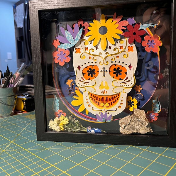 Skull Shadow Box SVG, Svg for Cricut Projects, 3D Layered SVG ...