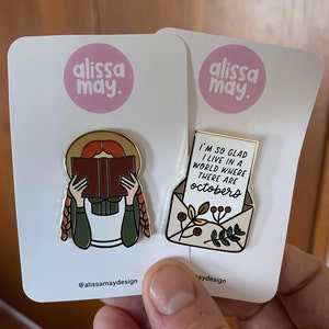 Belle Fictional Bookworm Enamel Pin Bookish Enamel Pin Fantasy Pin ...