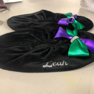 Cheer Dance Gymnastics Shoe Covers With Bows - Etsy
