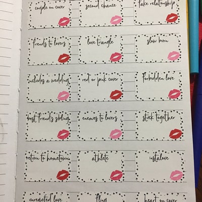 Romance Reading Challenge Planner Stickers Genre Reading Challenge ...