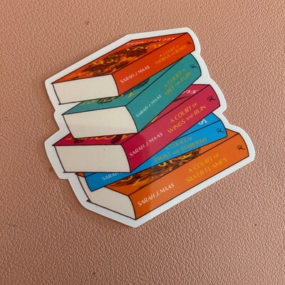 ACOTAR Book Stack Sticker Sarah J Maas Book Stack Sticker ACOMAF A ...