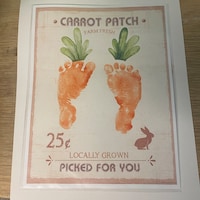 4 X Easter Handprint Footprint Craft Art PACK / Bunny Carrot Chick ...