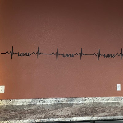 Wine Script EKG - Etsy