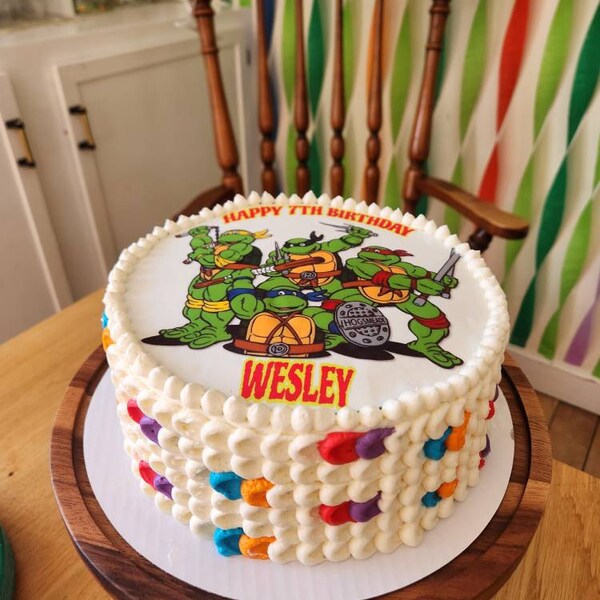 TMNT Birthday Edible Image Toppers, Cake, Cupcake, Cookie - Etsy