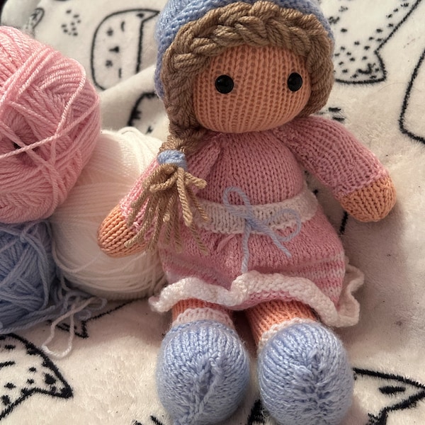 Little Yarn Dolls Knitting Pattern: (11.4”/29cm), Back and Forth, PDF ...