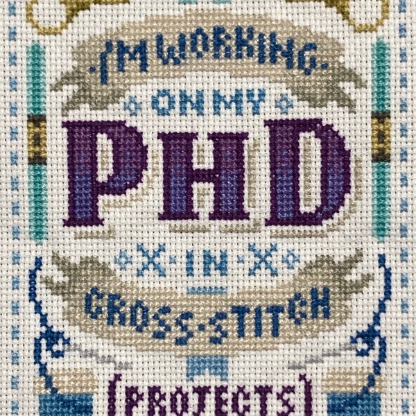 PHD projects Half Done Cross Stitch Pattern digital Format PDF - Etsy