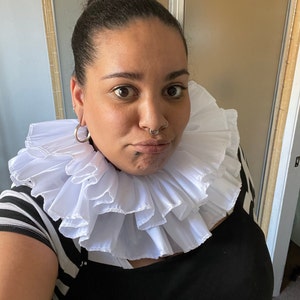 J016 Circus Clown Collar Neck Ruff Large Triple Layer Collar - Etsy