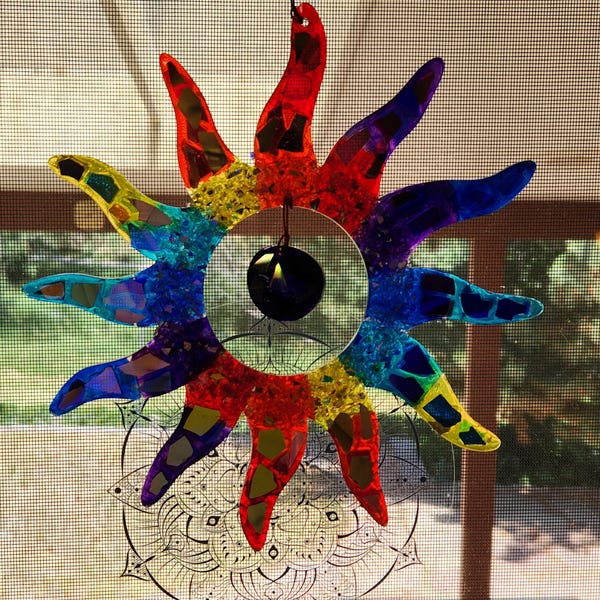 Rainbow Sun Suncatcher..gifts .. Suncatcher.. Blingthingzbylori ...