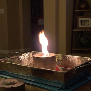 Mini Concrete Countertop Fire Pit With Lid Tabletop - Etsy