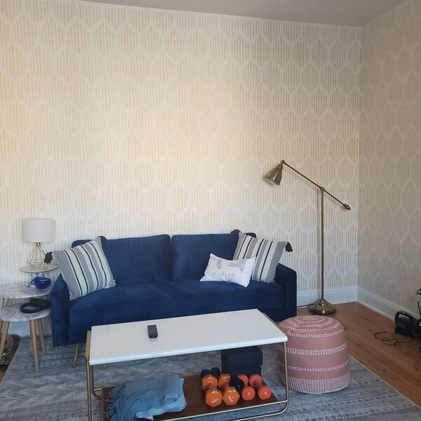 CELINE Hexagon Wall Stencil Scandinavian Wall Decor Stencil Large Wall ...