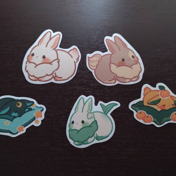 Bunny Sticker Grab Bag | Assorted Waterproof Rip Proof Mystery Sticker ...
