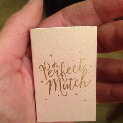 The Perfect Match Personalized Matchboxes With Polka Dots Wedding ...