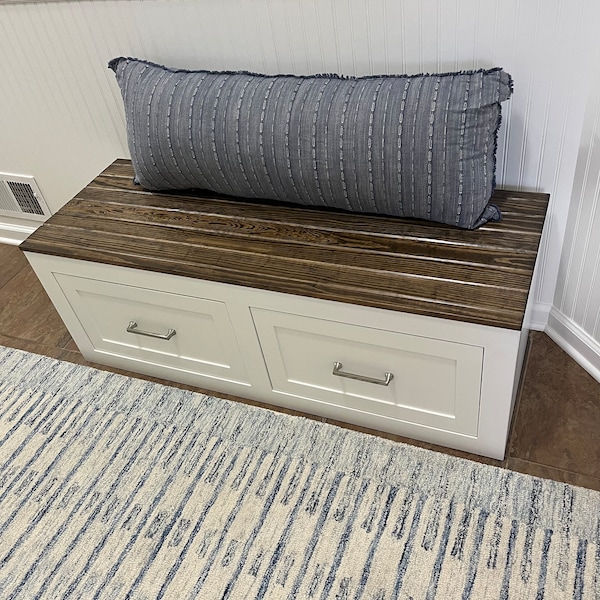 Shaker Style Mudroom Entryway Bench With Front Drawers and Storage - Etsy