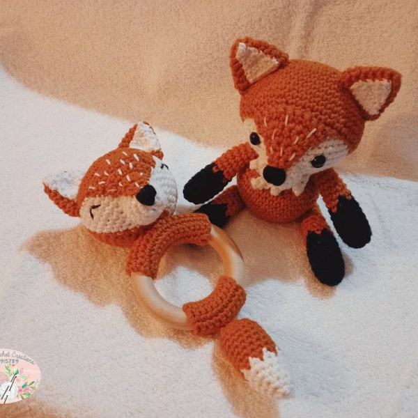 CROCHET PATTERN Lucy the Fox Crochet Amigurumi Stuffed Sitting Forest ...