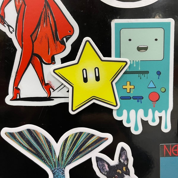 Nintendo Star Vinyl Die-cut Sticker | Retro Video Game Stickers - Etsy