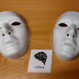 Cesar/caesar 1983 Blank Male Mask RECASTS Kabuki Mask Joey Mask ...