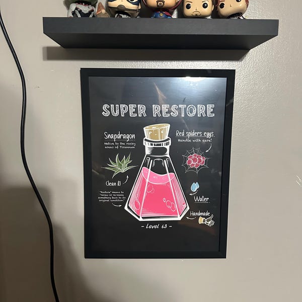 OSRS Restore Recipe Poster: Old School Runescape Gaming Decor - Etsy