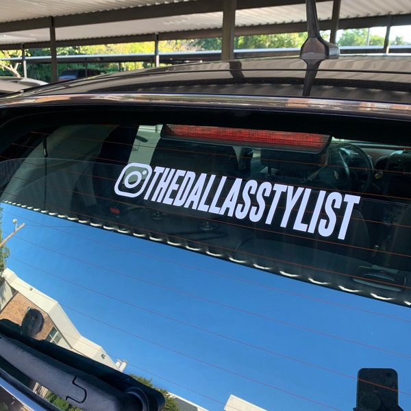 Custom IG Handle Decal. Social Media Handle Decals for Your Car or ...