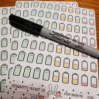 63 Cute Energy Tracker Planner Stickers SSC1043 - Etsy
