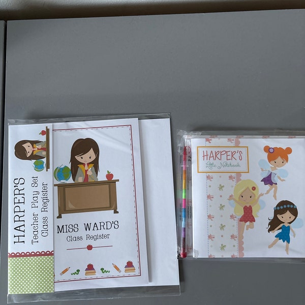 Personalised Pretend Teacher Class Register: Role Play School Set - Etsy UK